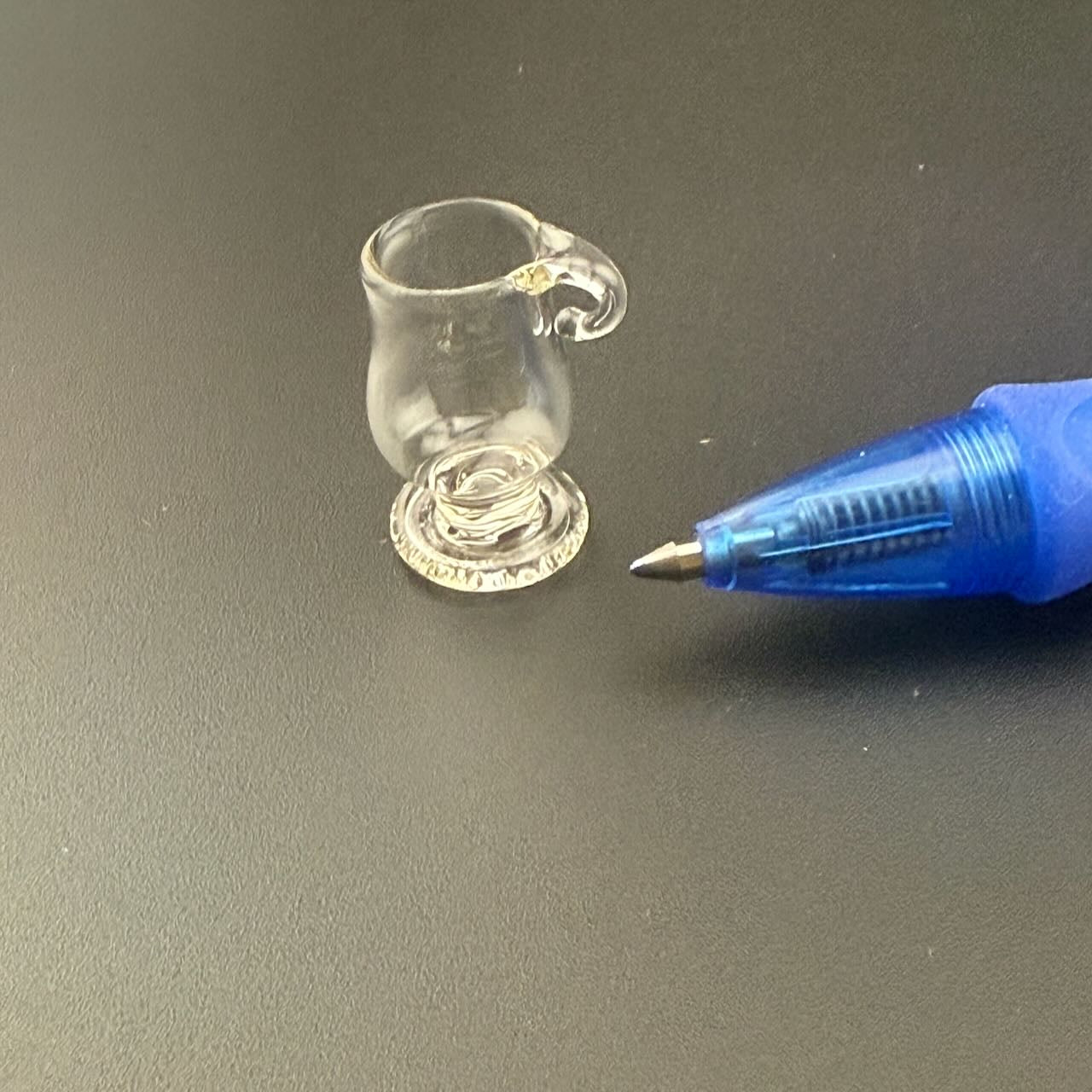 Miniature Glass Cup – Hand-Blown – 1:12 Scale – miniLAND.ca