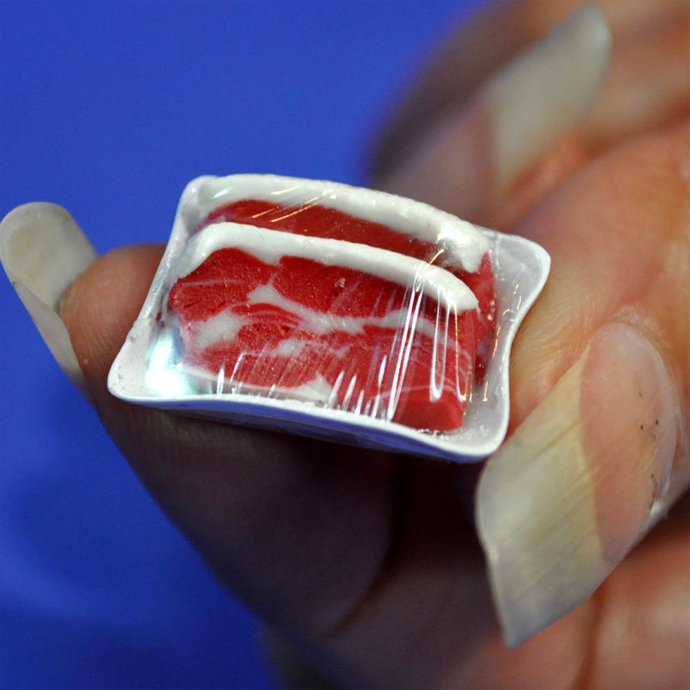 Wrap beef steak meat dollhouse Miniature butcher 1:12 scale BUT ...